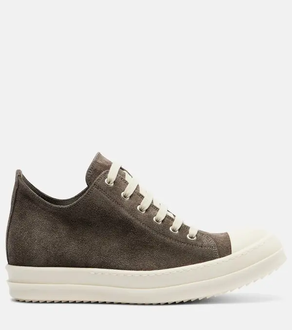 Rick Owens Suede Low-top Sneakers - Grey