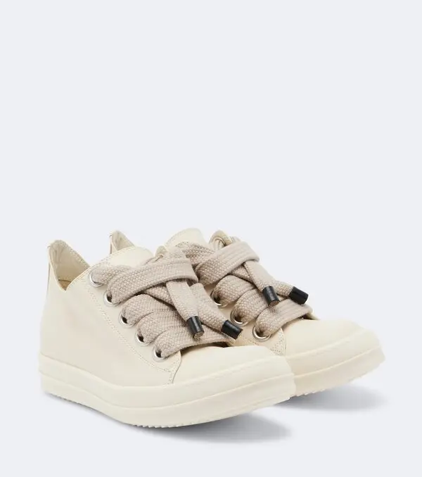 Rick Owens Jumbolace Leather Sneakers - White