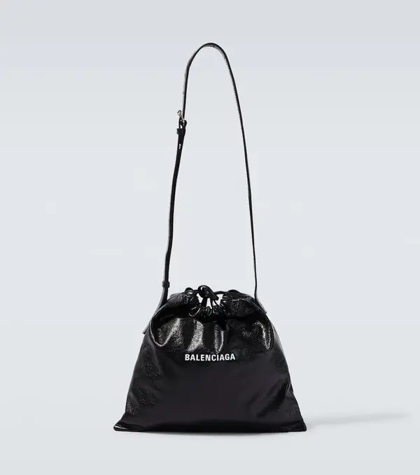Balenciaga Patent Leather Crossbody Bag - Black