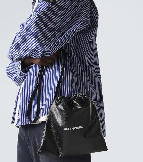 Balenciaga Patent Leather Crossbody Bag - Black