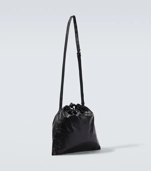 Balenciaga Patent Leather Crossbody Bag - Black