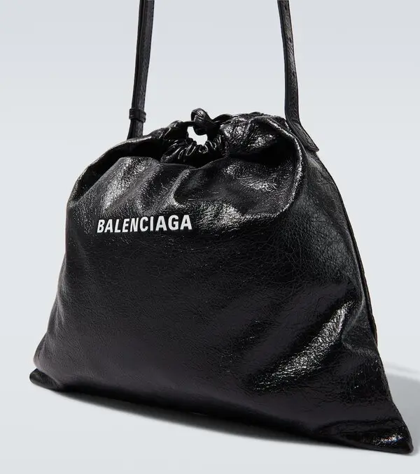 Balenciaga Patent Leather Crossbody Bag - Black