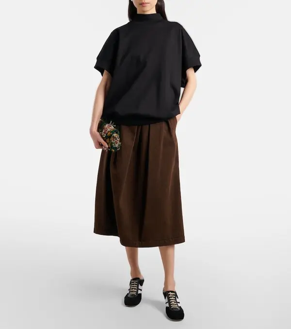 Dries Van Noten 65" Suede Mules - Black