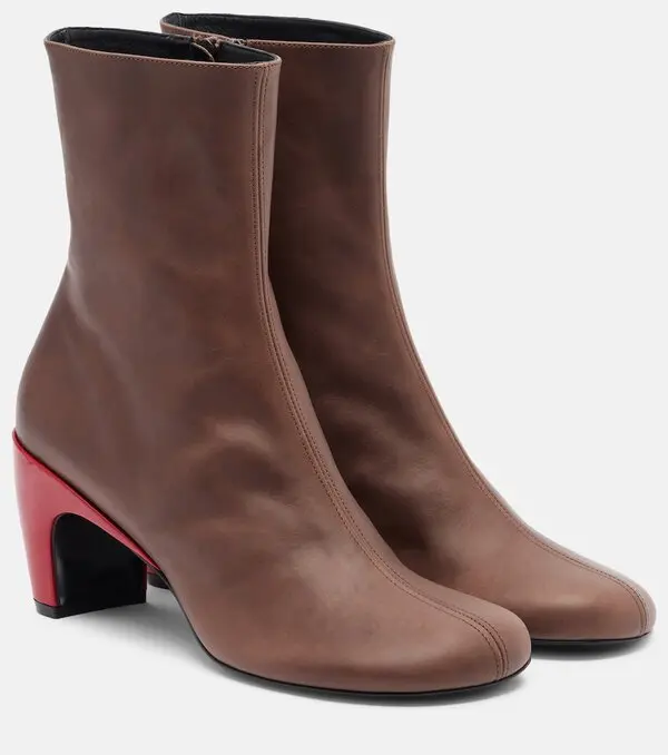 Dries Van Noten 65 Leather Ankle Boots - Brown