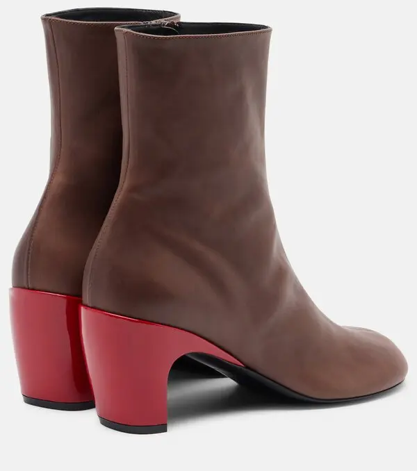 Dries Van Noten 65 Leather Ankle Boots - Brown