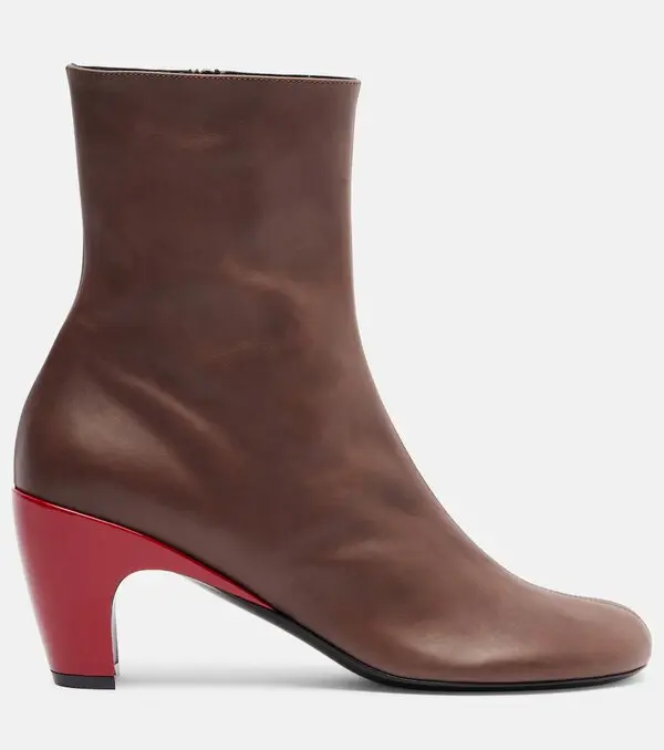 Dries Van Noten 65 Leather Ankle Boots - Brown