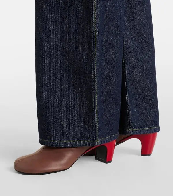 Dries Van Noten Leather Ankle Boots - Brown