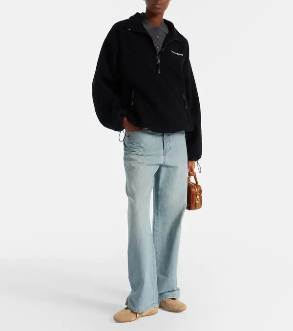 Miu Miu Logo Wool Polo Sweater - Grey