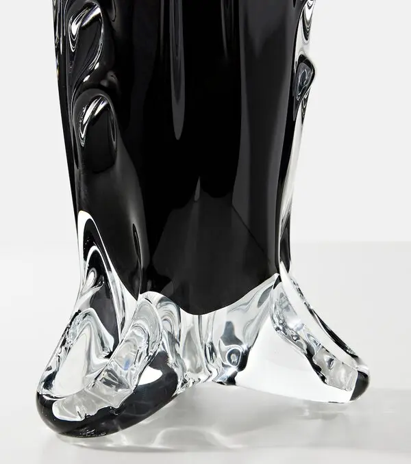 LOUISE ROE Vintage Drape Glass Vase - Black
