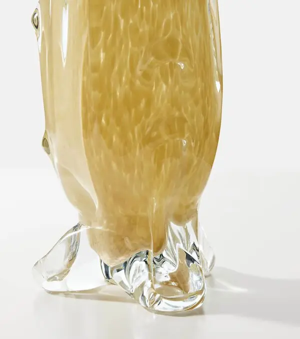LOUISE ROE Vintage Drape Glass Vase - Yellow