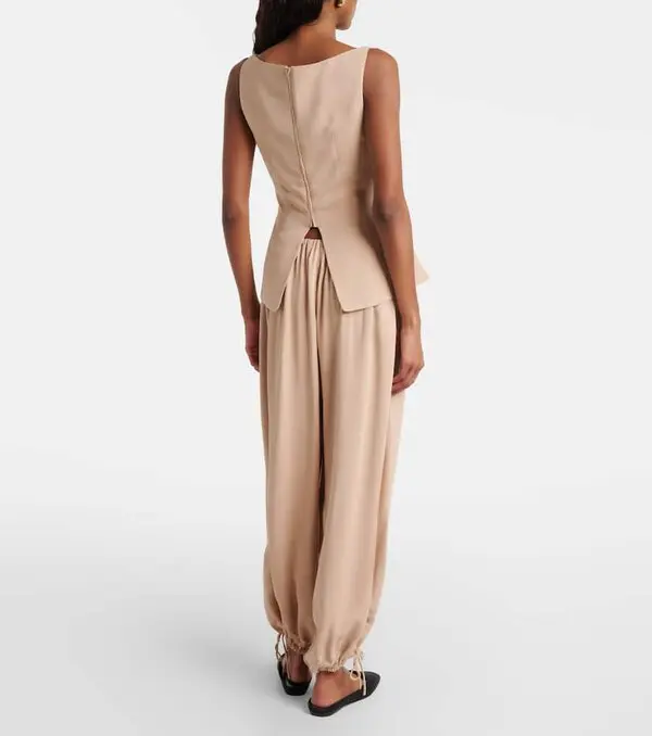 Tove Estelia Wide-leg Pants - Beige
