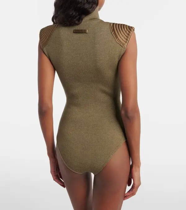 JEAN PAUL GAULTIER Wool-blend Bodysuit