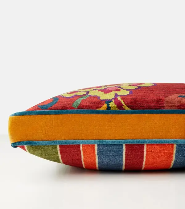 Etro Nimphea Floral Velvet Cushion