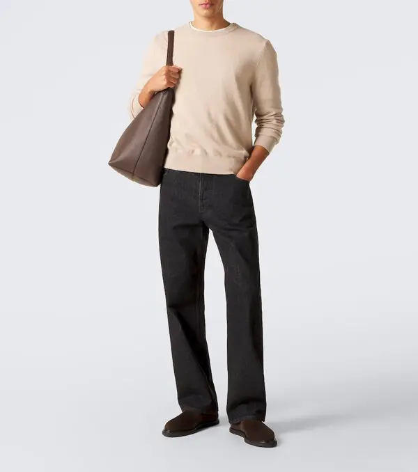 THE ROW Parker Suede Slip-on Loafers