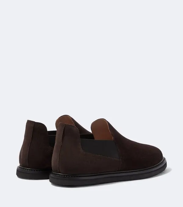THE ROW Parker Suede Slip-on Loafers