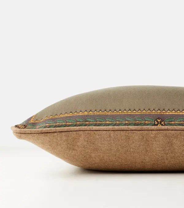 Etro Herald Embroidered Cotton-blend Cushion