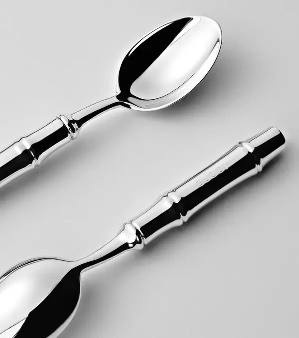 Gucci Set Of 2 -plated Spoons - Silver
