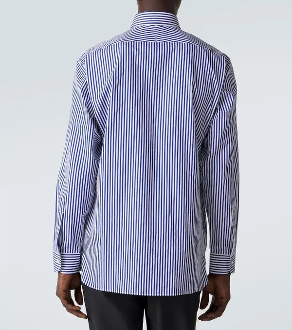 TOM FORD Bengal Stripe Cotton Poplin Shirt - White