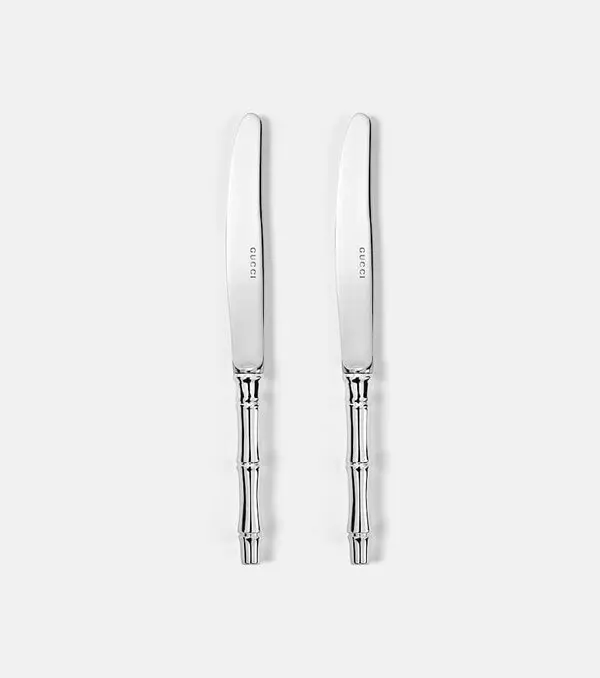 Gucci Set Of 2 -plated Knives - Silver