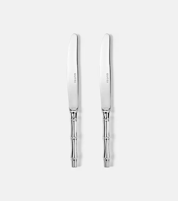 Gucci Set Of 2 -plated Knives - Silver