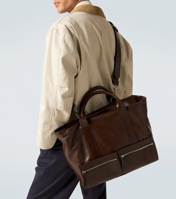 METIER Racer 40 Leather Duffle Bag - Brown