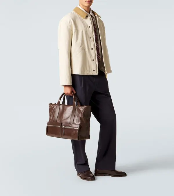 METIER Racer 40 Leather Duffle Bag - Brown