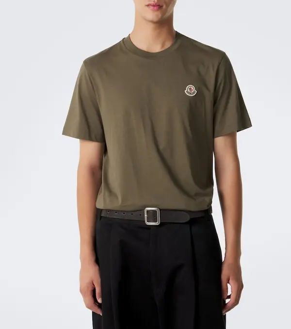 Moncler Set Of 3 Cotton Jersey T-shirts - Multicoloured