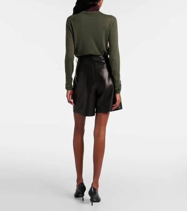 JOSEPH Suze Leather Shorts