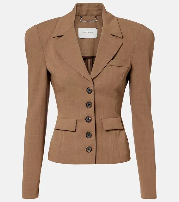 Magda Butrym Wool Blazer - Brown
