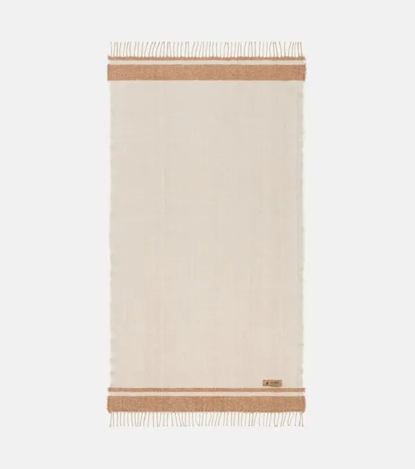 THE HOUSE OF LYRIA Paipote Silk And Camel Hair-blend Blanket - Beige