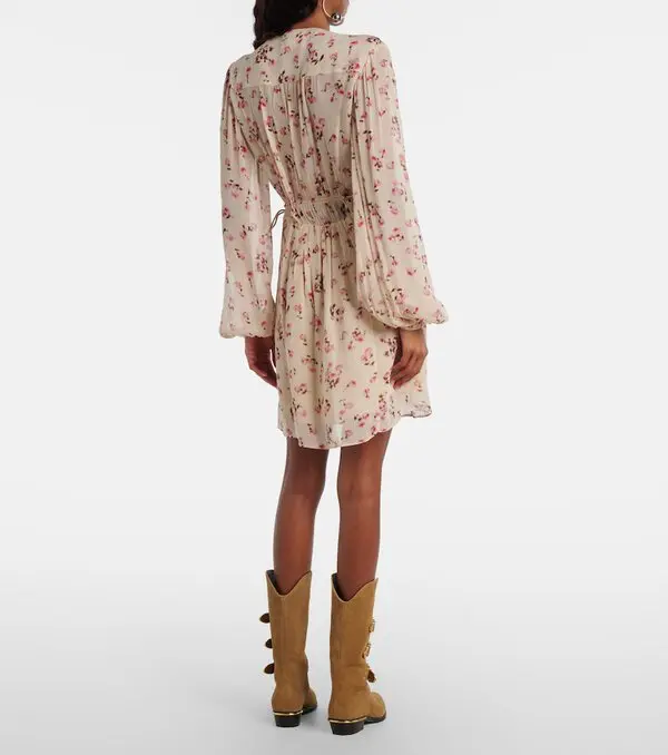 MARANT ETOILE Loriena Floral Minidress - Beige