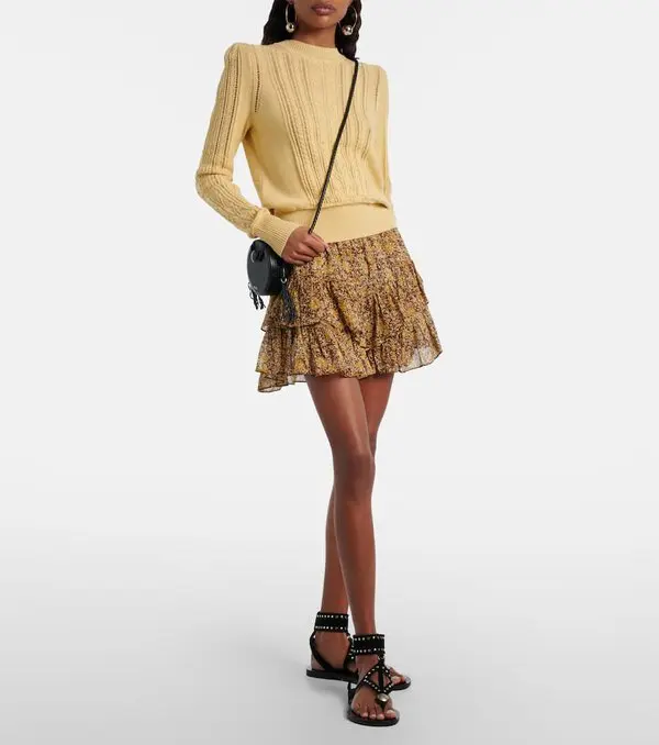 MARANT ETOILE Kalyn Cotton And Wool Sweater - Yellow
