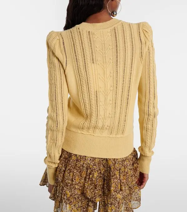 MARANT ETOILE Kalyn Cotton And Wool Sweater - Yellow