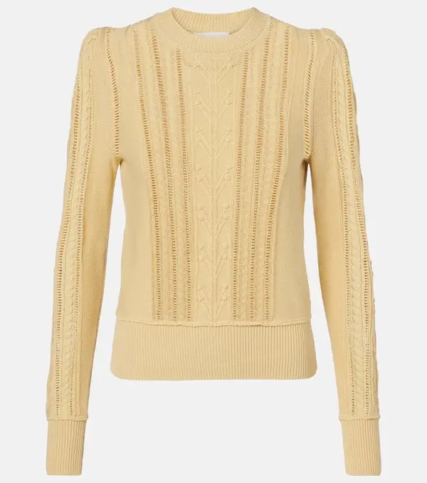 MARANT ETOILE Kalyn Cotton And Wool Sweater - Yellow