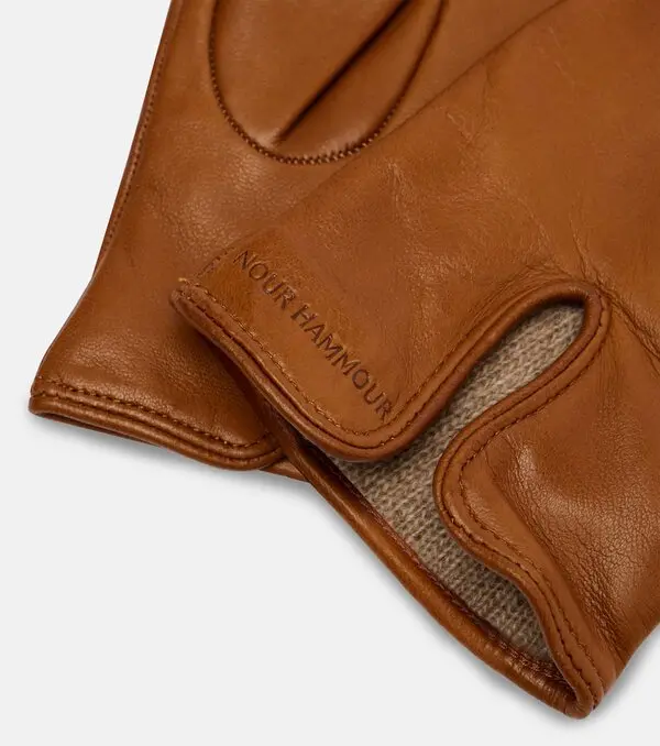 Nour Hammour Leather Gloves