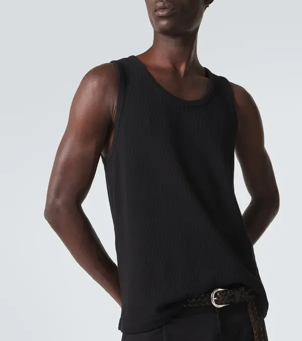 Studio Nicholson Razim Cotton Jersey Tank Top - Black