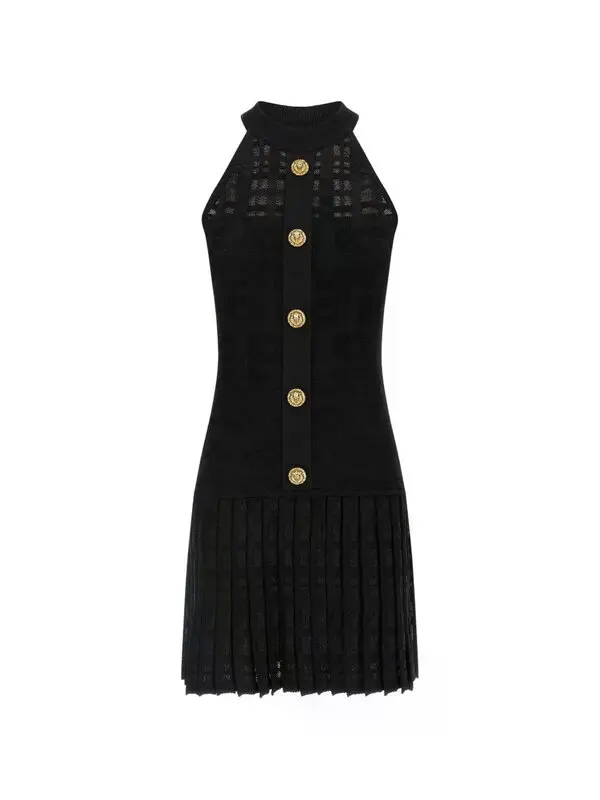 Balmain Button Knitted Mini Dress