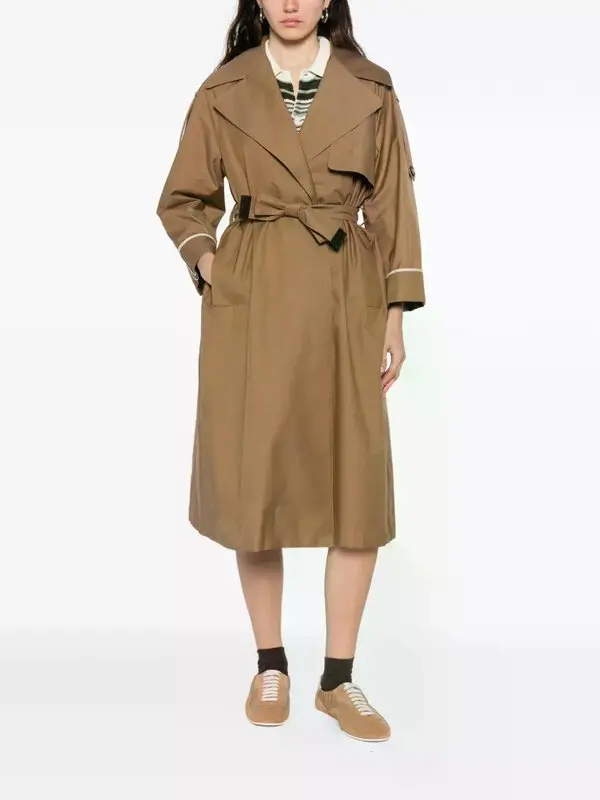 Max Mara Notched Lapel Belted Trench Coat
