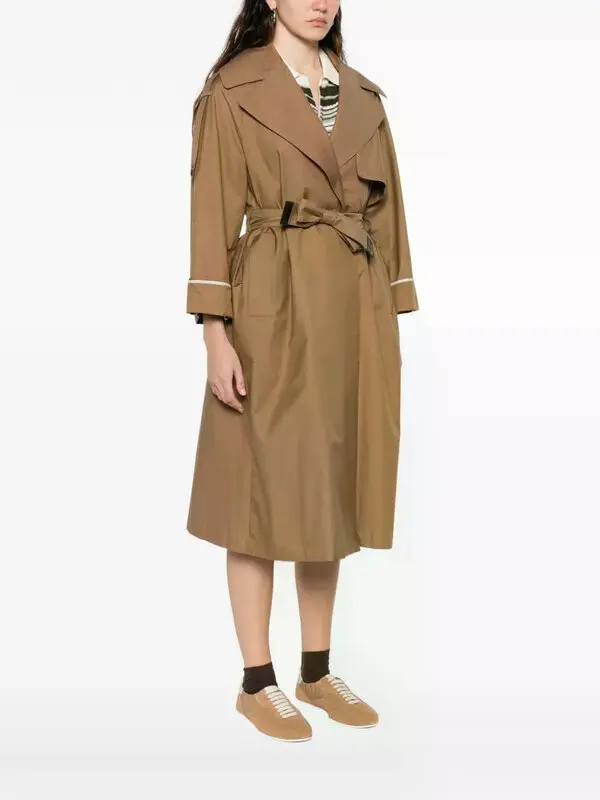Max Mara Notched Lapel Belted Trench Coat