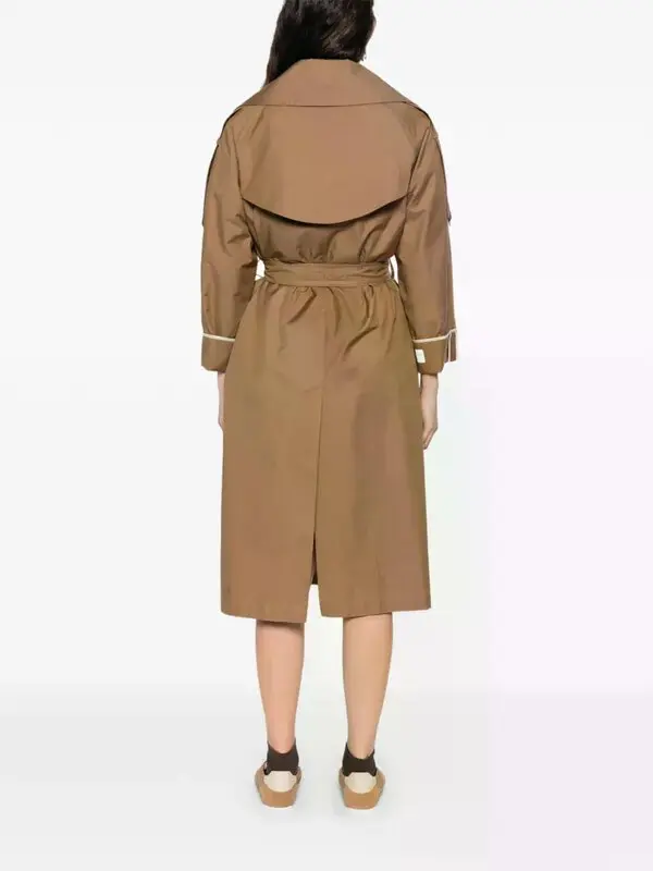 Max Mara Notched Lapel Belted Trench Coat