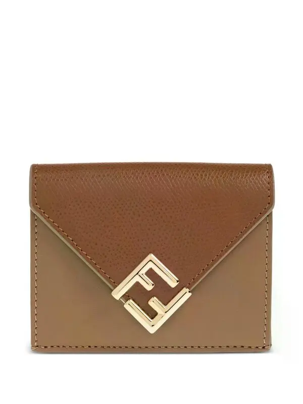 Fendi Logo-plaque Wallet - Brown