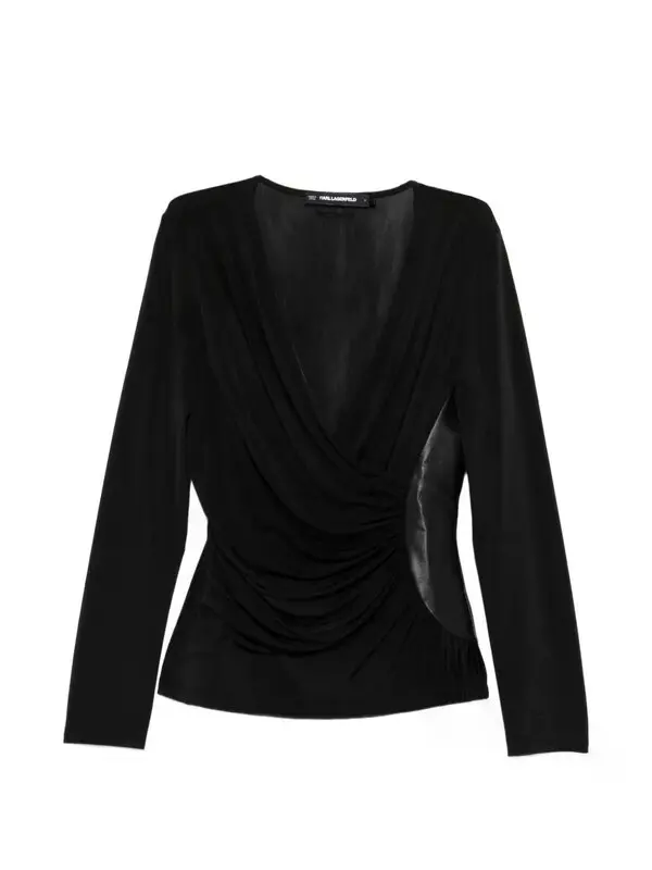 Karl Lagerfeld Draped Panelled Top