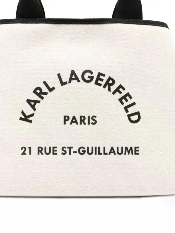 Karl Lagerfeld Logo-print Tote Bag - Neutrals