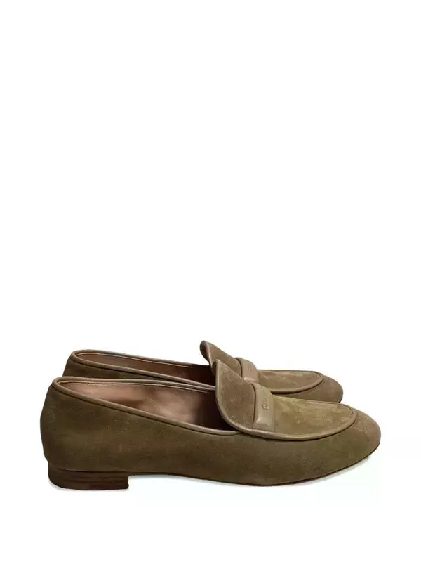 GIANVITO ROSSI Logo Suede Loafers