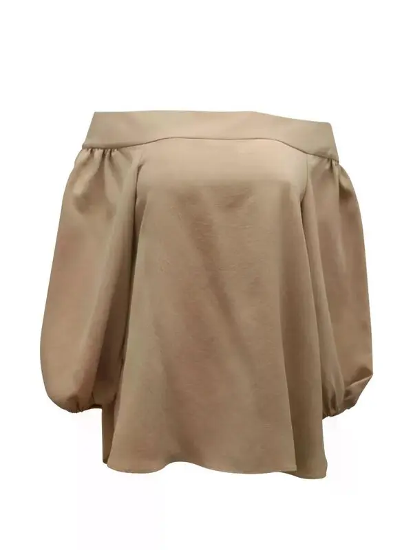 Tibi Sculpted-sleeve Off-shoulder Blouse