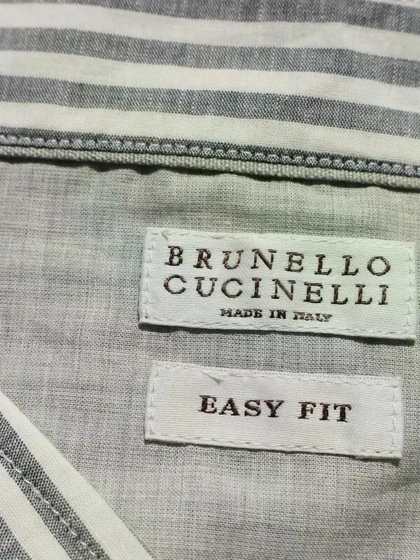 Brunello Cucinelli Striped Linen Button-down Shirt