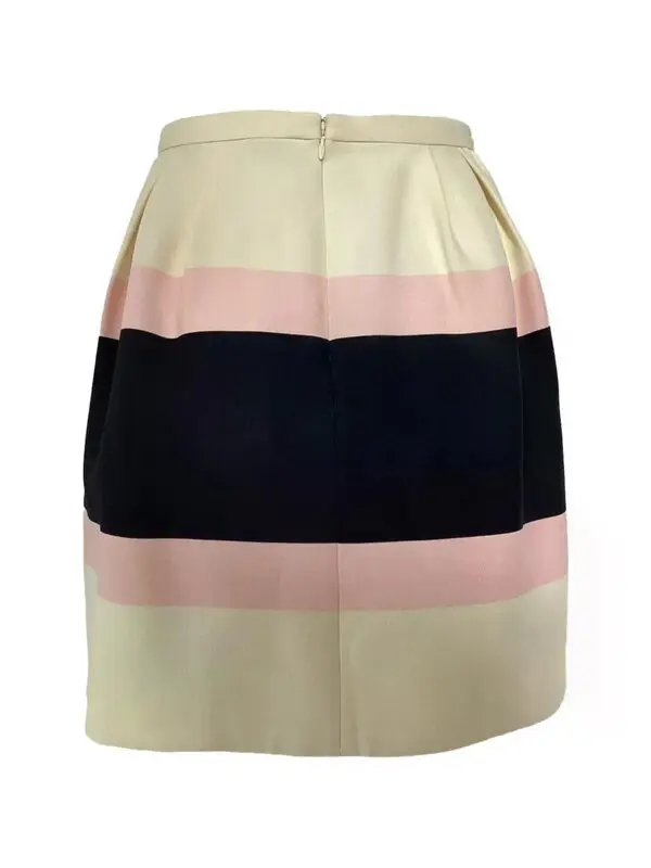 Valentino Garavani Pleated Striped Mini Skirt