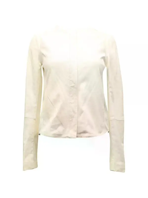 Vince Leather Collarless Jacket