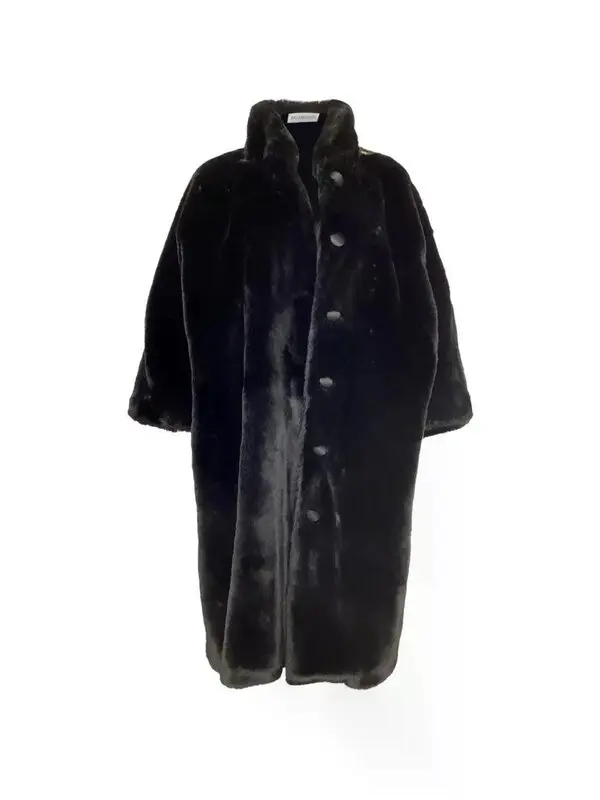 Balenciaga Faux-fur Button Coat