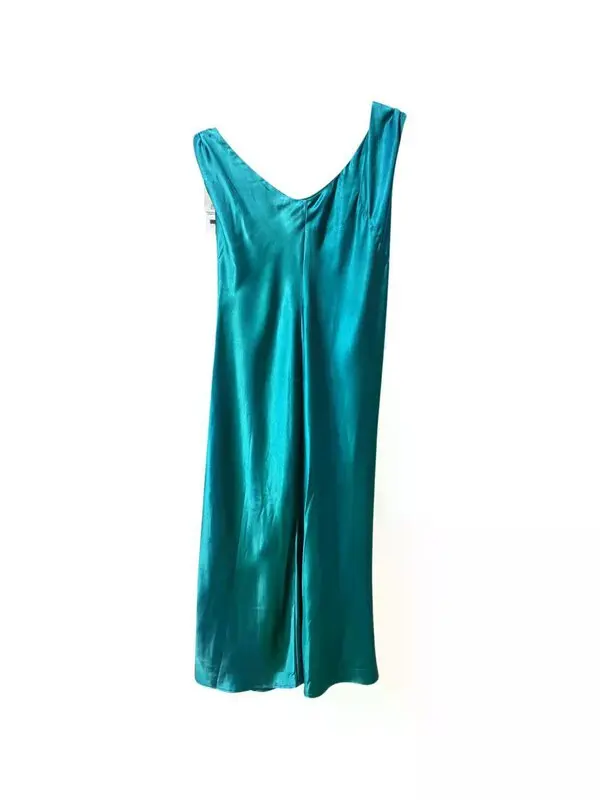 JASON WU V-neck Sleeveless Midi Dress - Blue